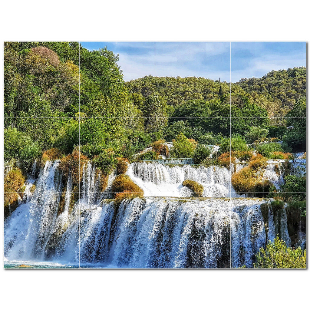 Waterfalls Ceramic Tile Wall Mural Kitchen Backsplash Bathroom Shower ...