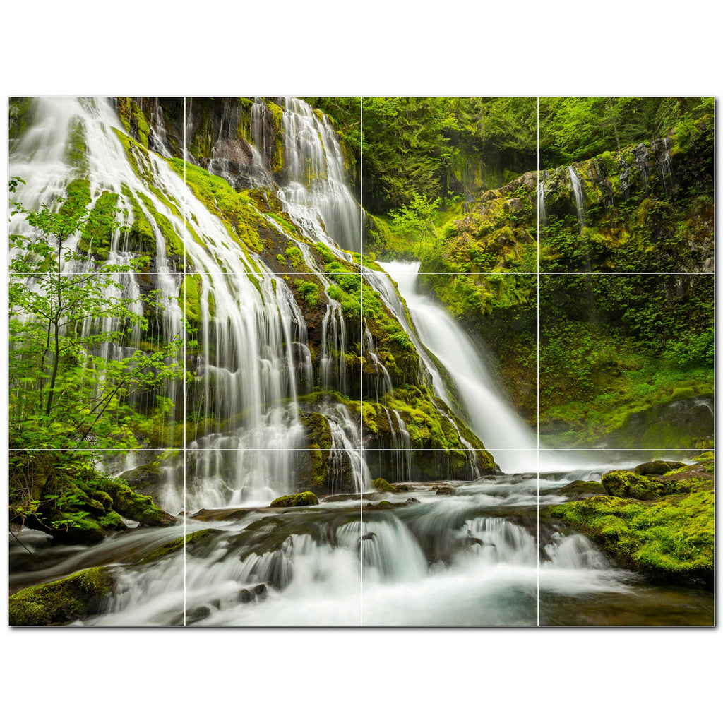 Waterfalls Ceramic Tile Wall Mural Kitchen Backsplash Bathroom Shower ...